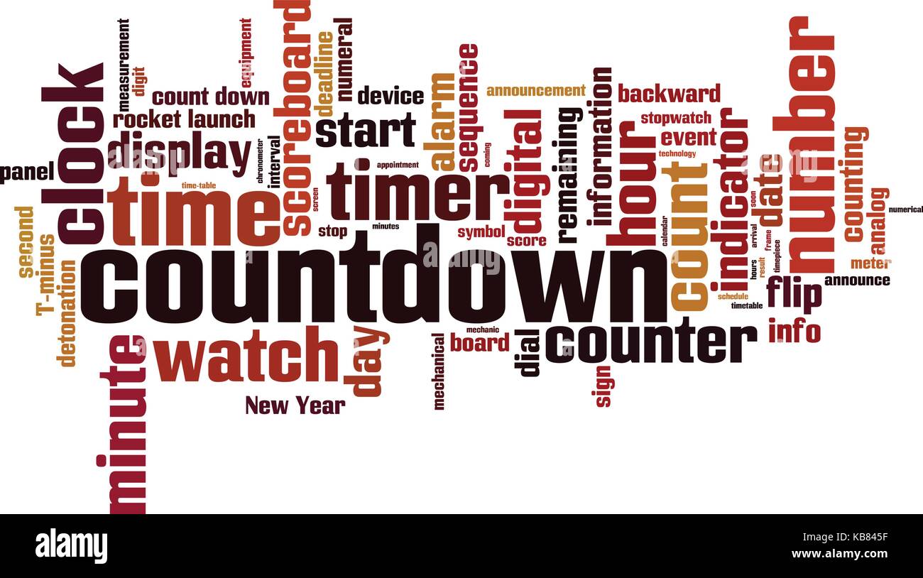 Countdown word Stock Vector Images - Alamy