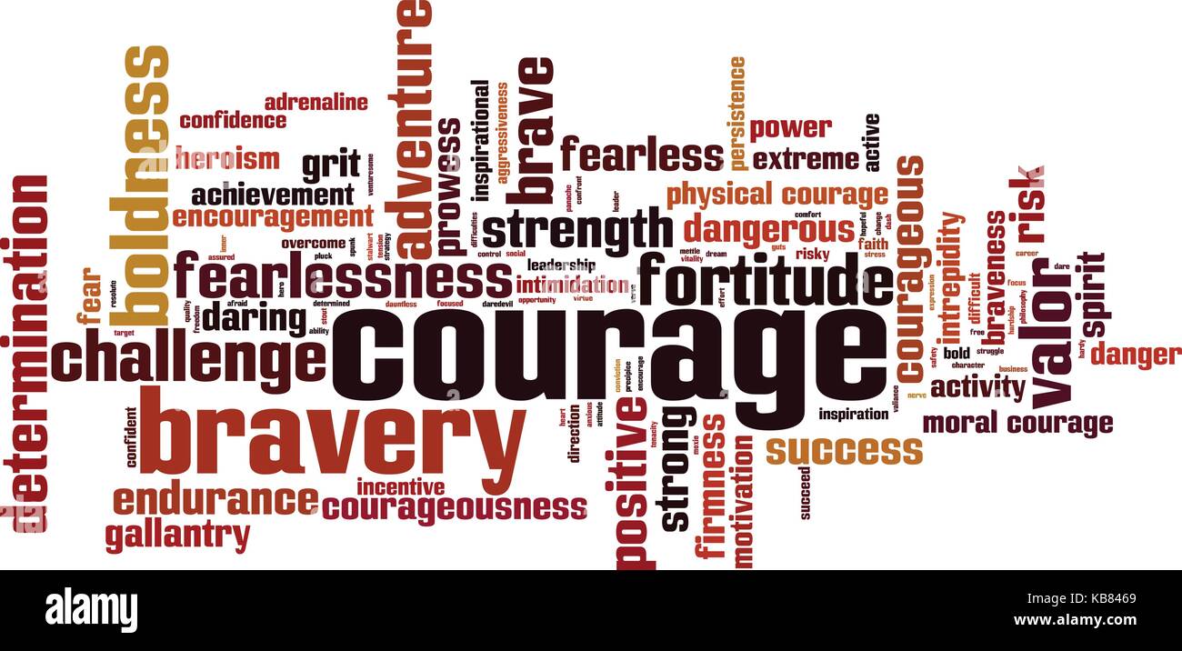 Courage word cloud concept. Vector illustration Stock Vector Image ...