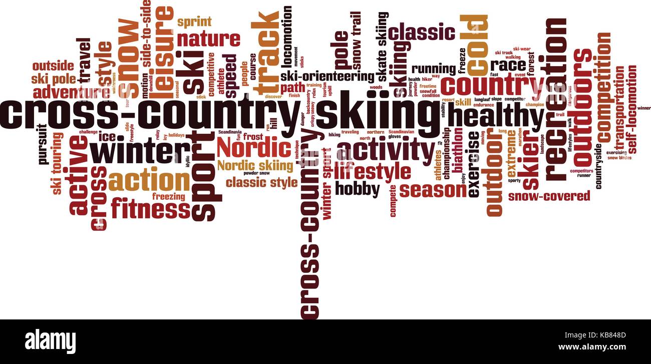 cross-country skiing word cloud concept. Vector illustration Stock ...