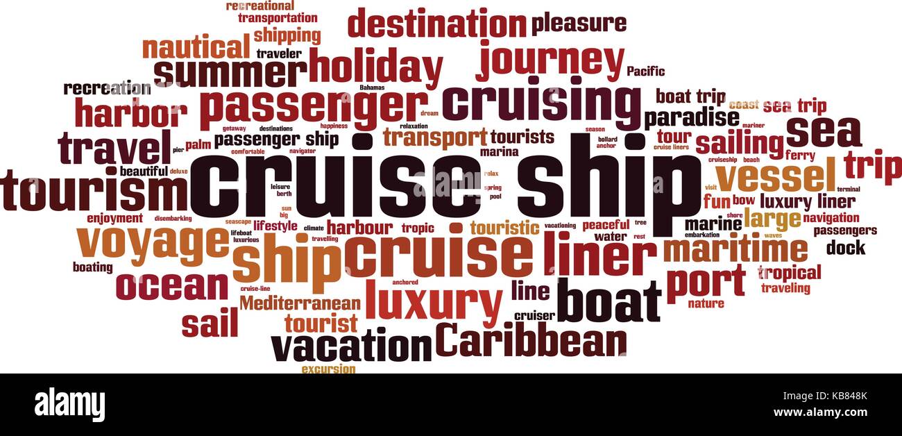 Cruise ship word cloud concept. Vector illustration Stock Vector Image ...
