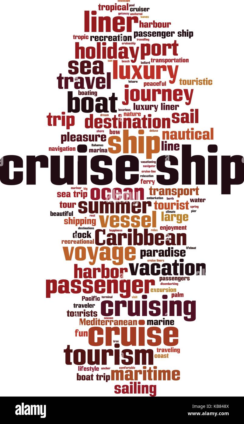 Cruise ship word cloud concept. Vector illustration Stock Vector Image ...