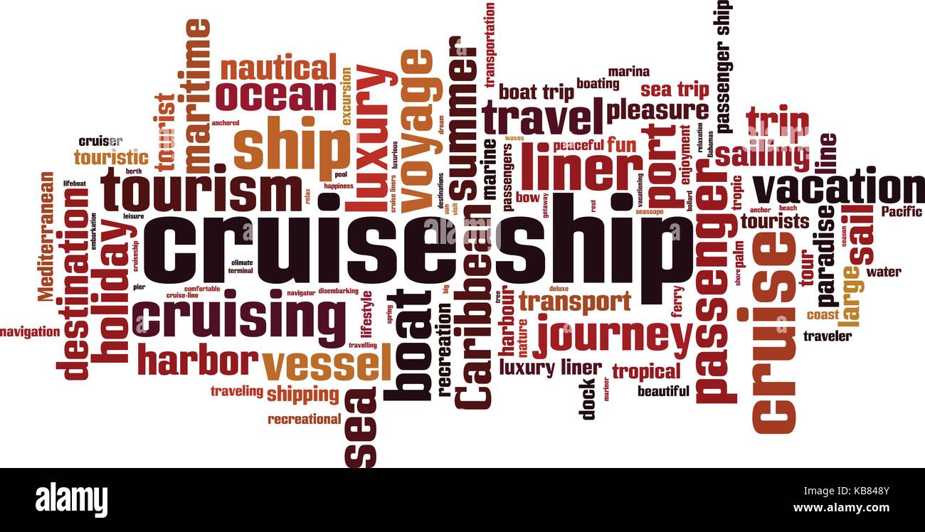 Cruise ship word cloud concept. Vector illustration Stock Vector Image ...