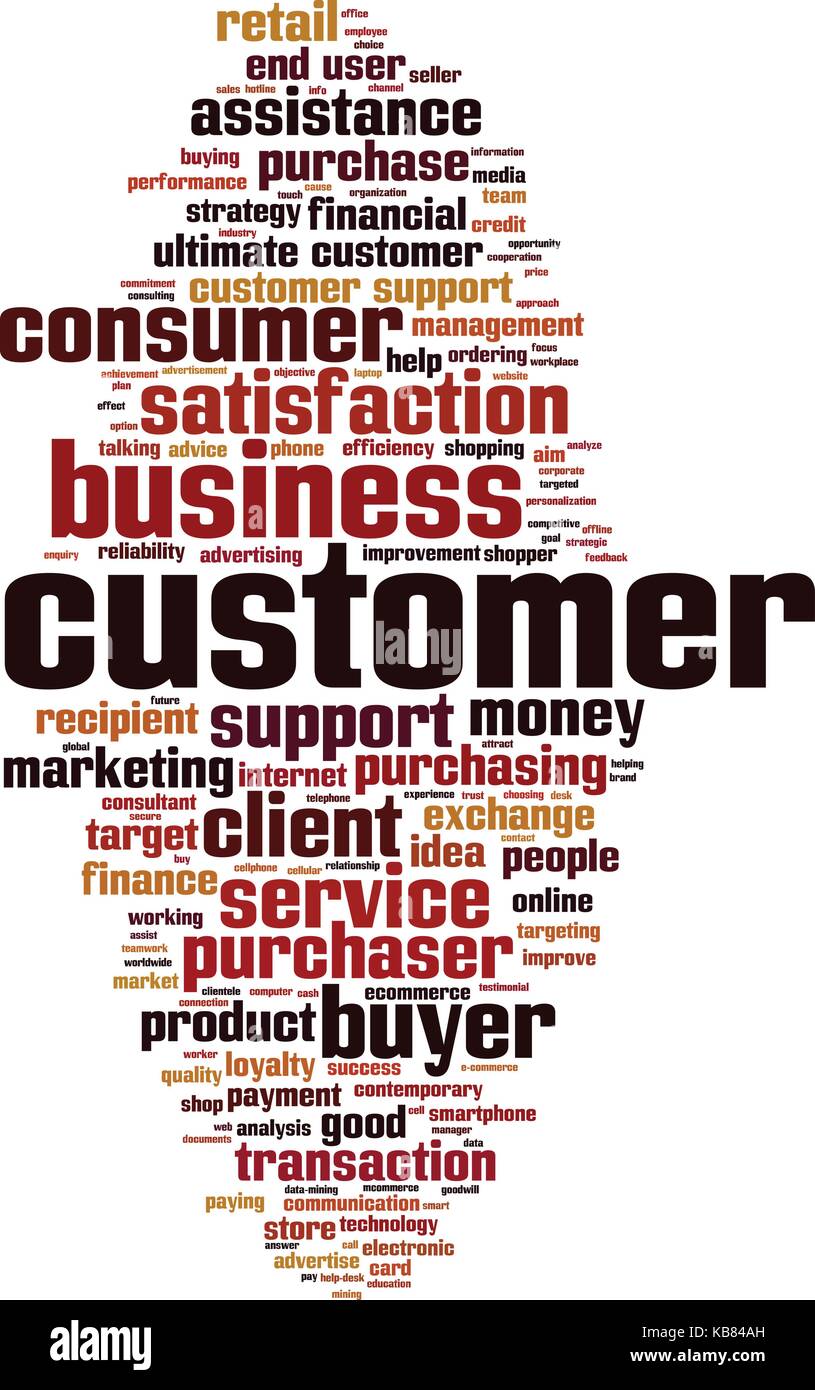 Customer word cloud concept. Vector illustration Stock Vector Image ...