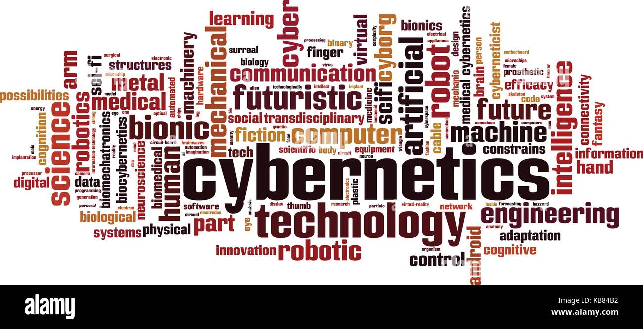 Cybernetics word cloud concept. Vector illustration Stock Vector Image ...
