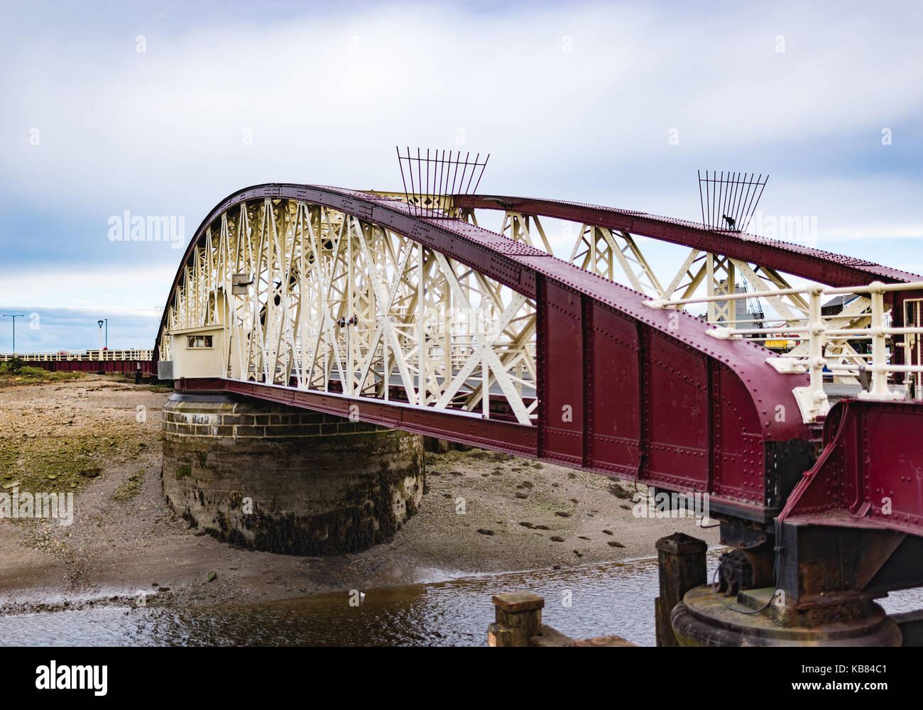 Ramsey Harbour swing bridge across the River Sulby Stock Photo - Alamy