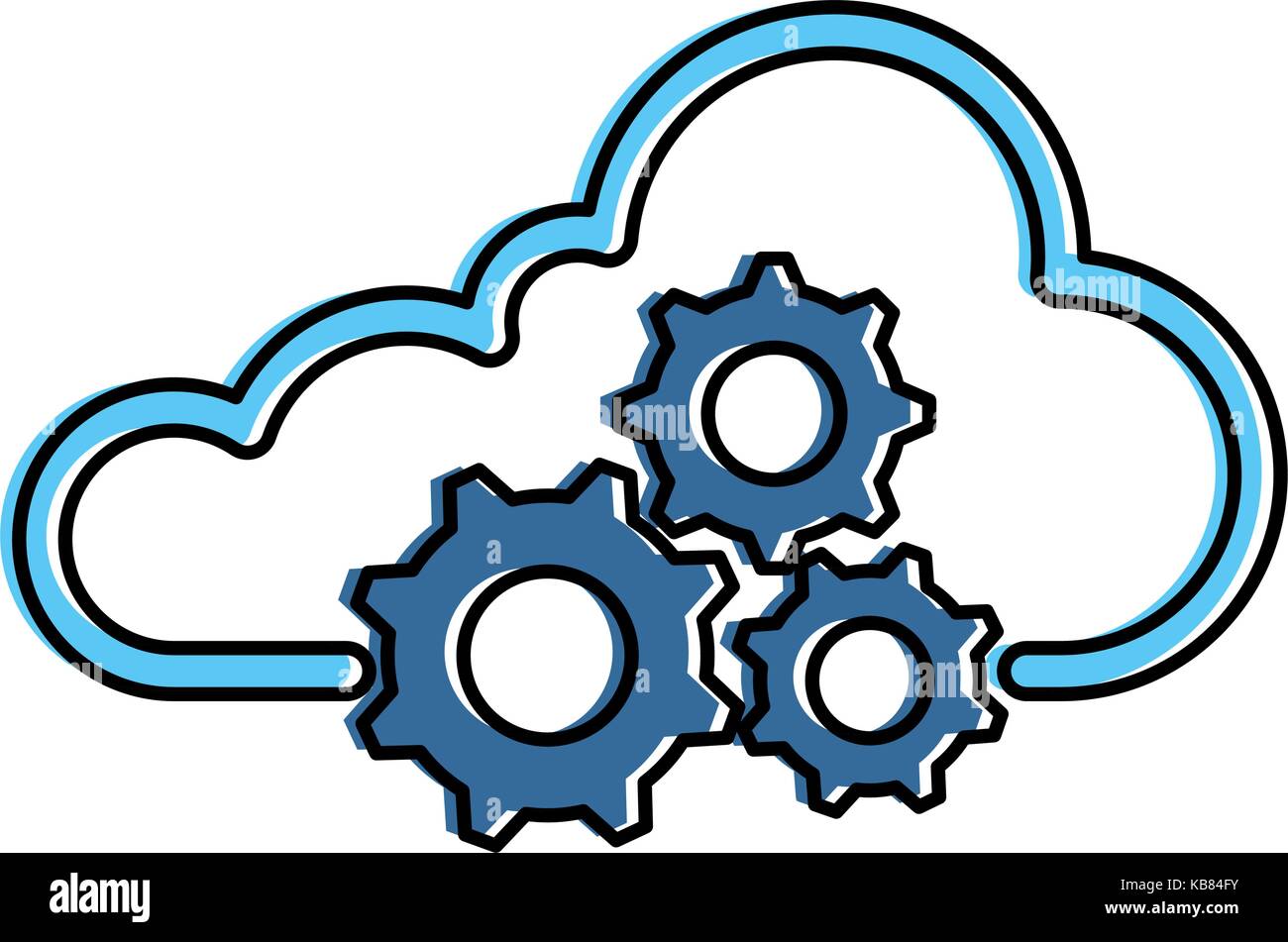 cloud computing with gears vector illustration design Stock Vector Image & Art - Alamy