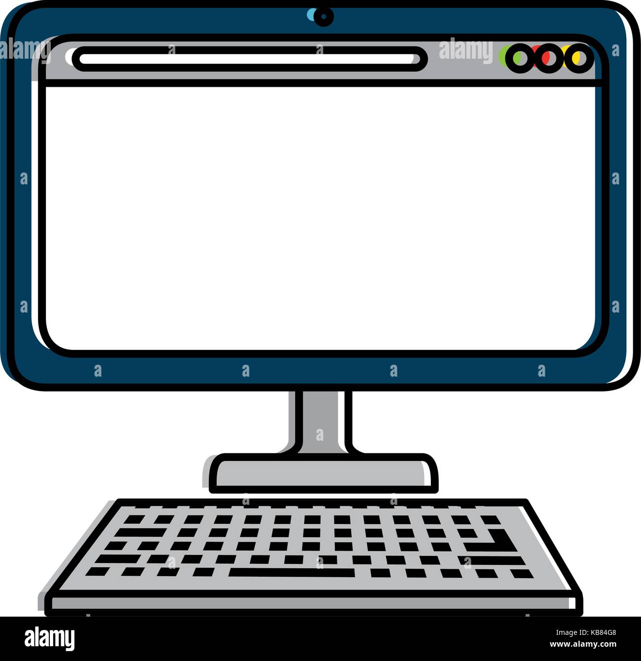computer desktop isolated icon vector illustration design Stock Vector ...