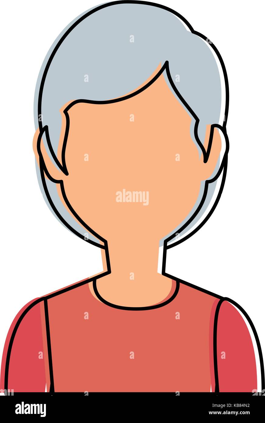 old woman avatar character vector illustration design Stock Vector ...