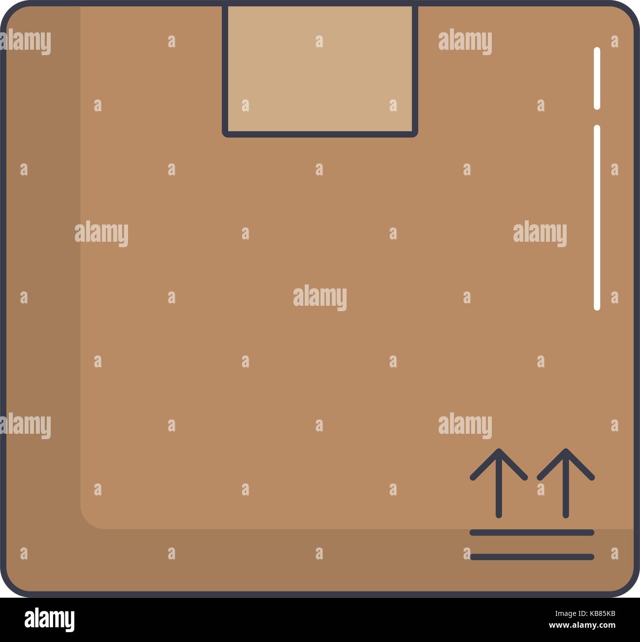 carton box icon over white background vector illustration Stock Vector ...