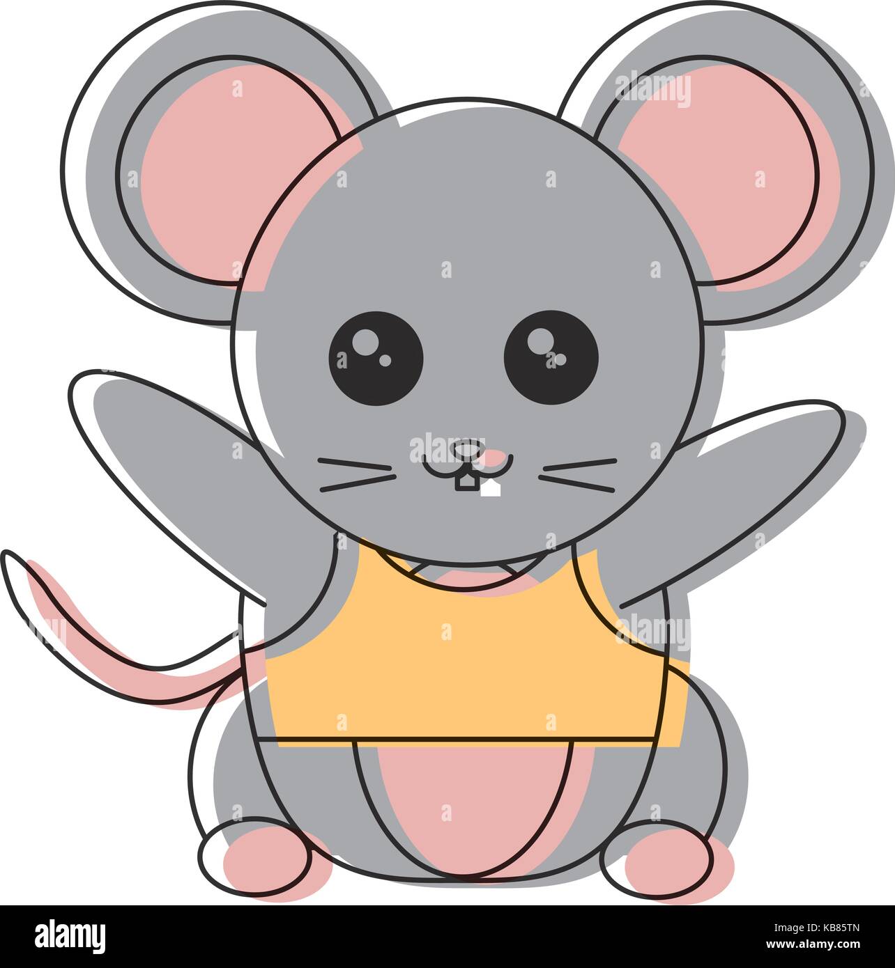 cute mouse icon over white background vector illustration Stock Vector ...