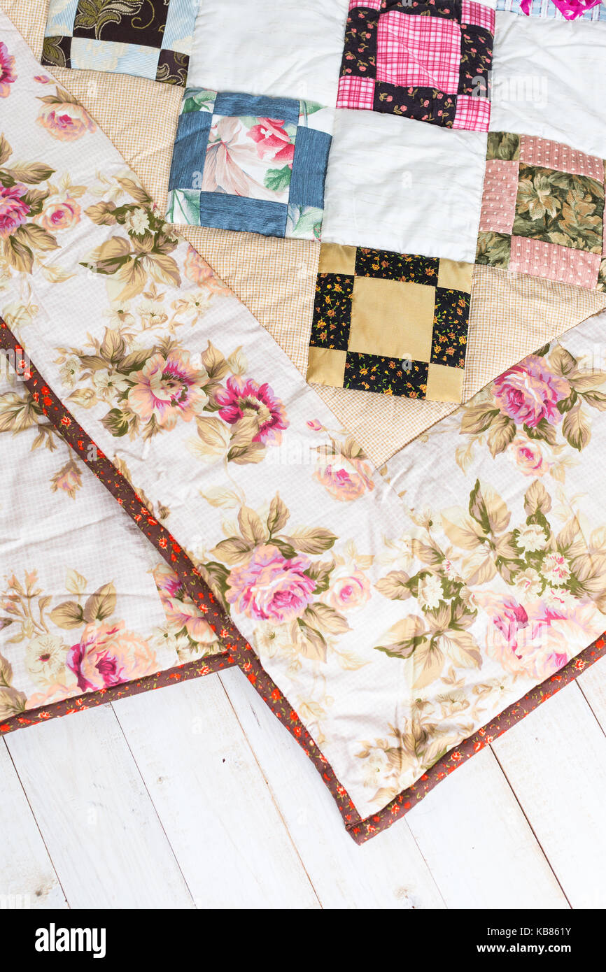 home coziness, vintage, quilting concept. badcovers performed in ...