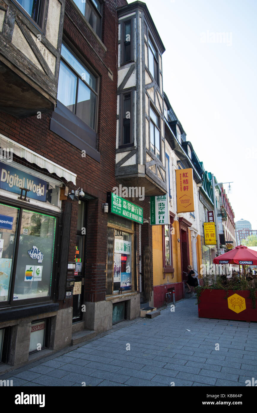 Digital world China town Montreal Quebec Canada sign Chinese window ...