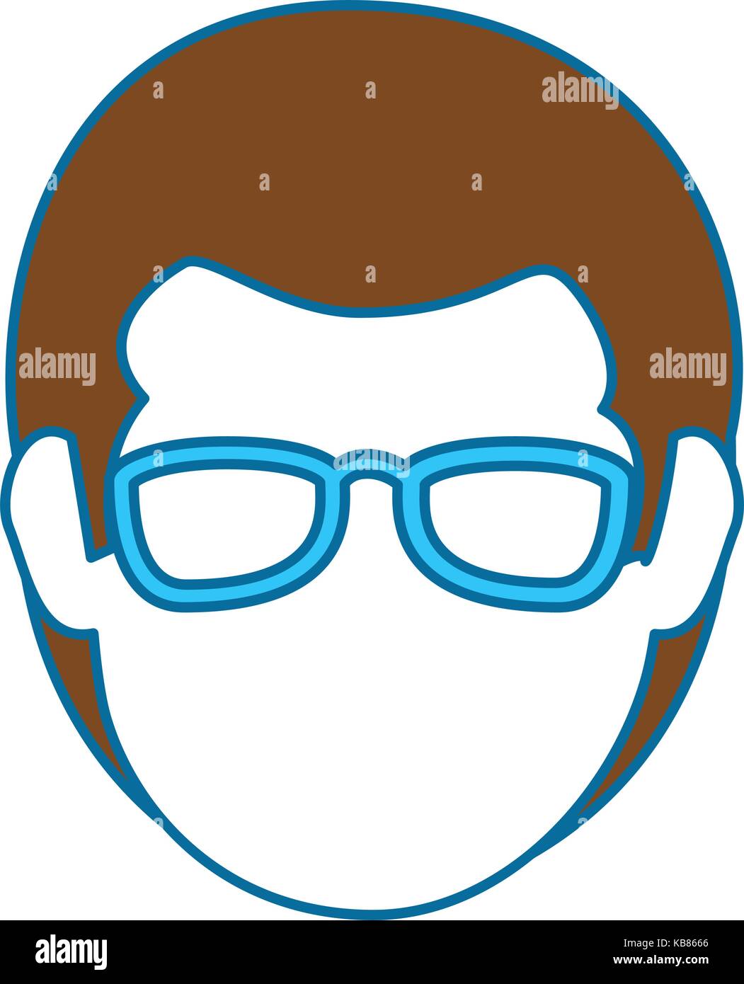 young man head avatar character vector illustration design Stock Vector ...