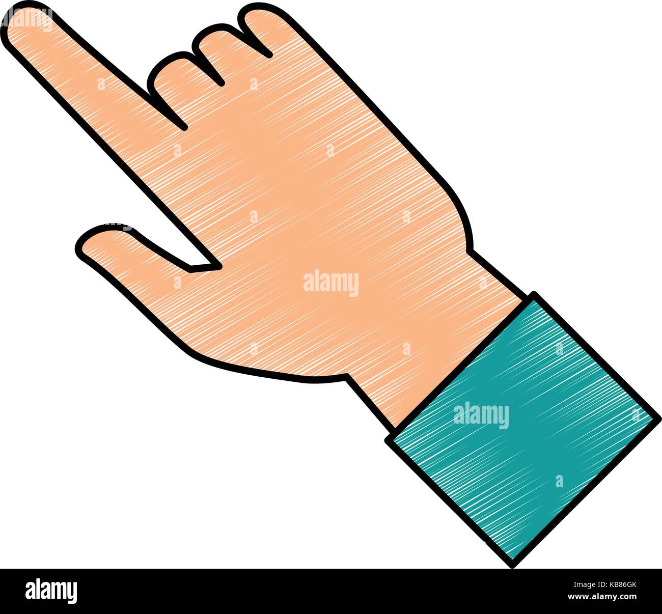 human hand touching icon vector illustration design Stock Vector Image ...