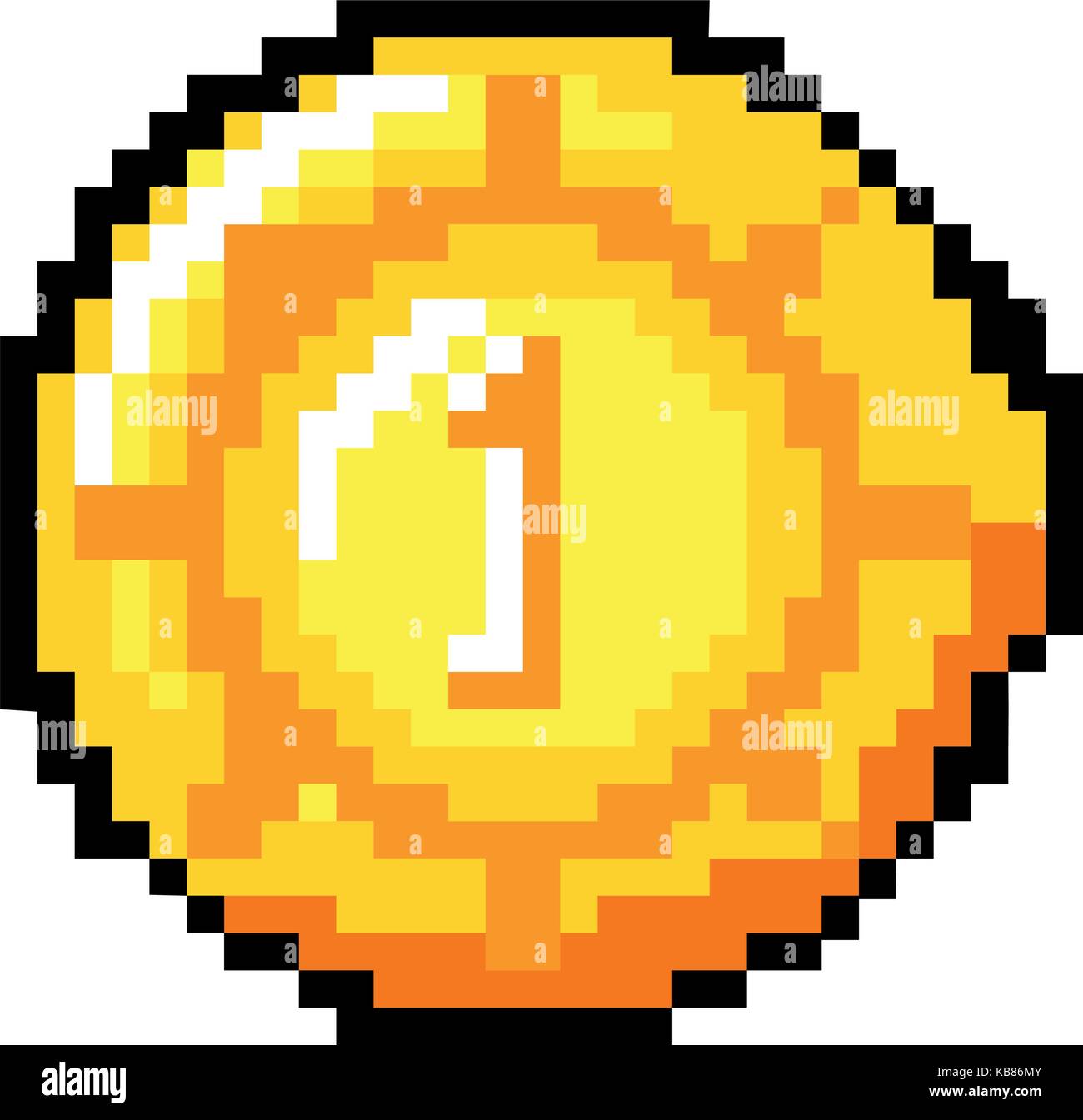 pixelated coin game icon vector illustration design Stock Vector Image ...