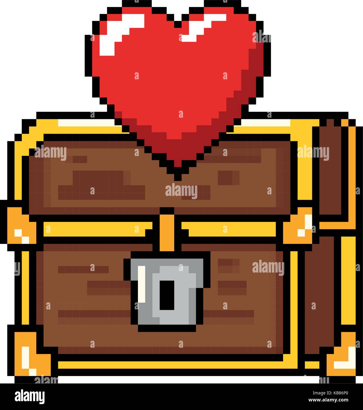 Cartoon character heart treasure box hi-res stock photography and ...