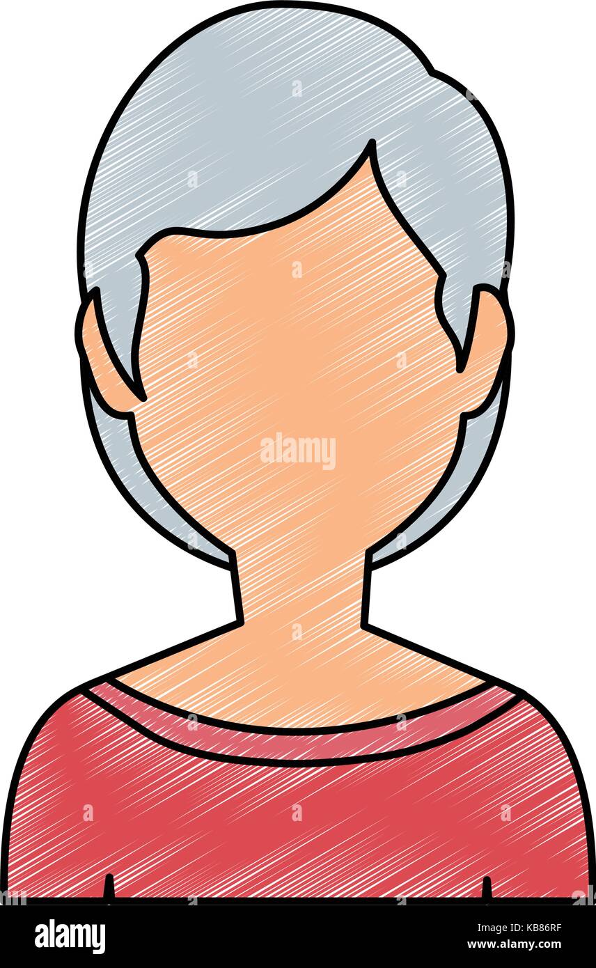 old woman avatar character vector illustration design Stock Vector ...