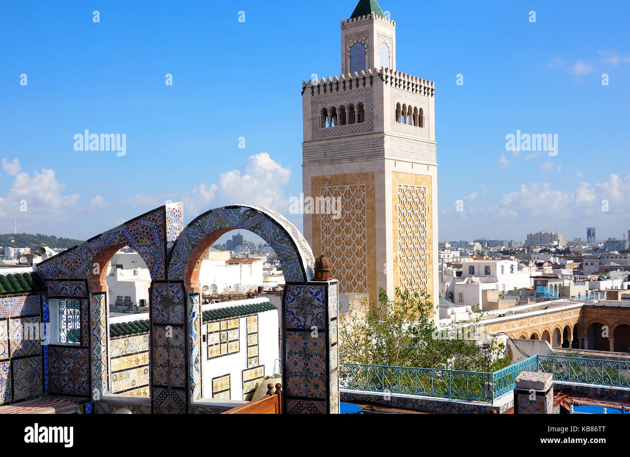 View of famous Mosque in Tunis, Tunisia Stock Photo - Alamy