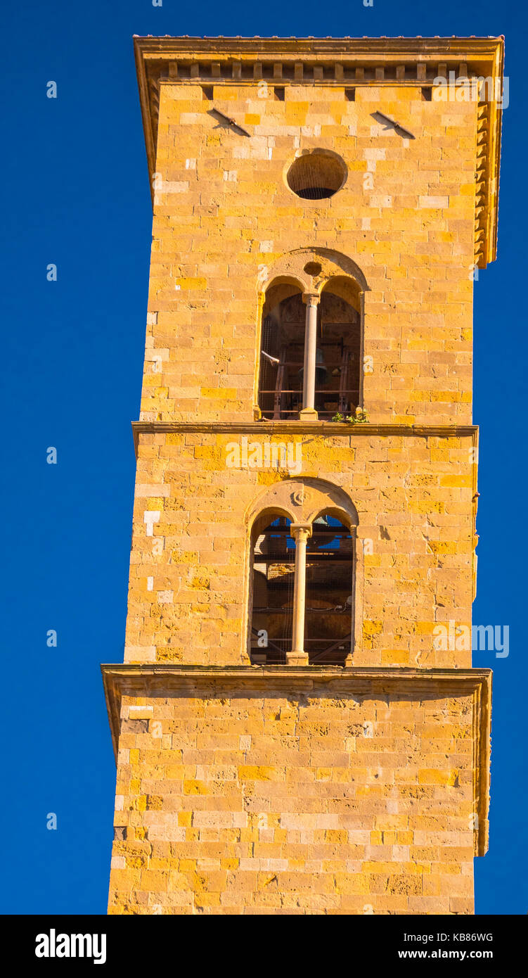 Beautiful tower in the city of Volterra in Tuscany Stock Photo - Alamy