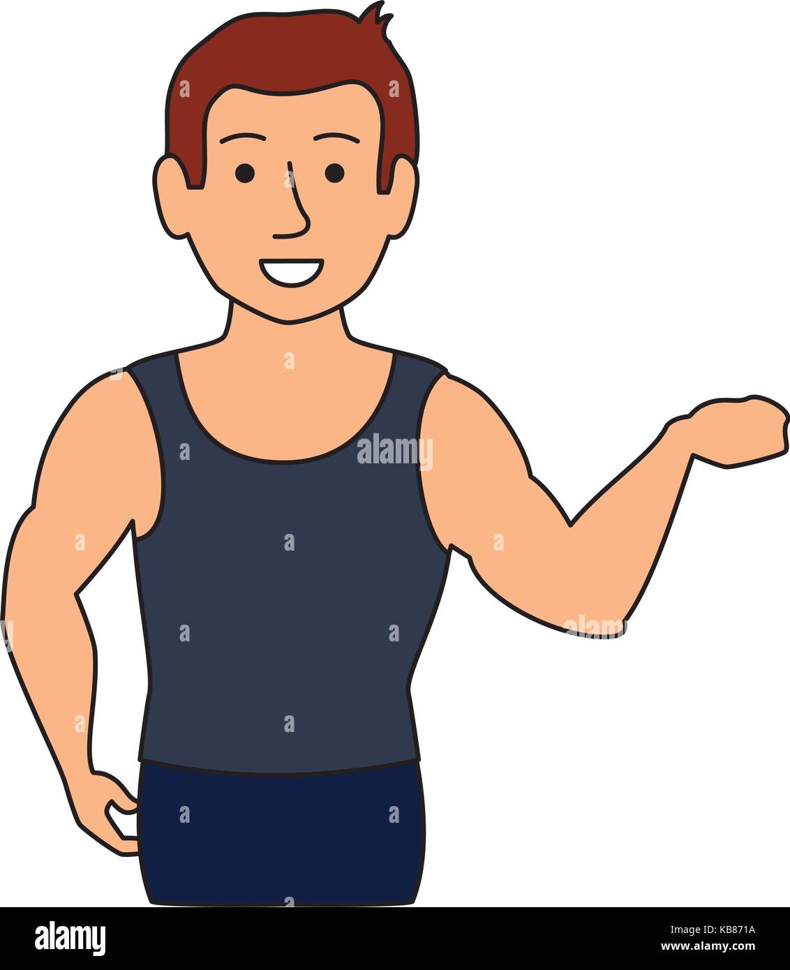 thin man in sports suit vector illustration design Stock Vector Image ...