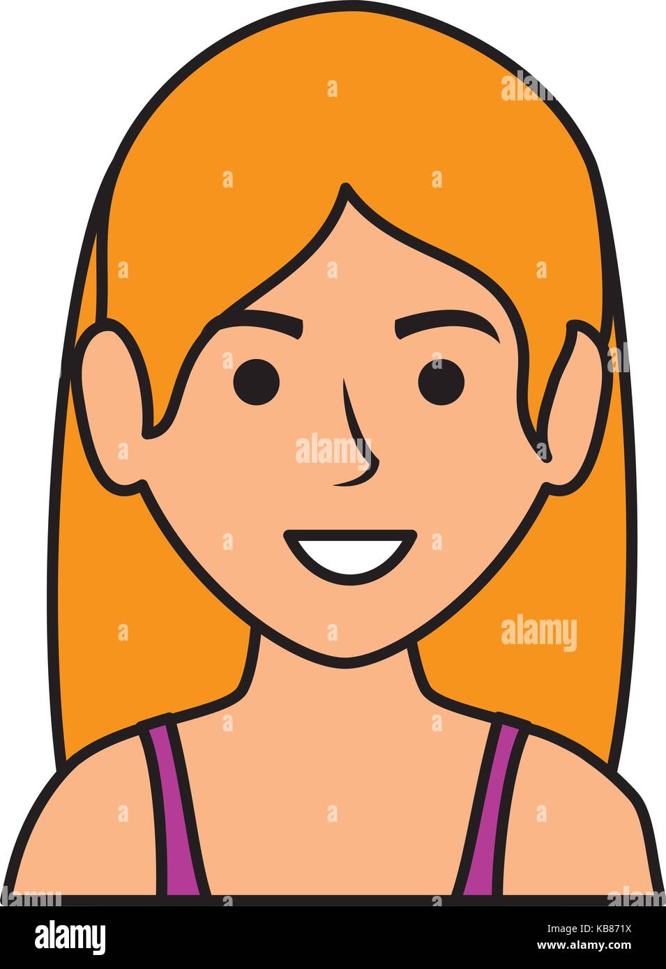 beautiful woman avatar character vector illustration design Stock ...