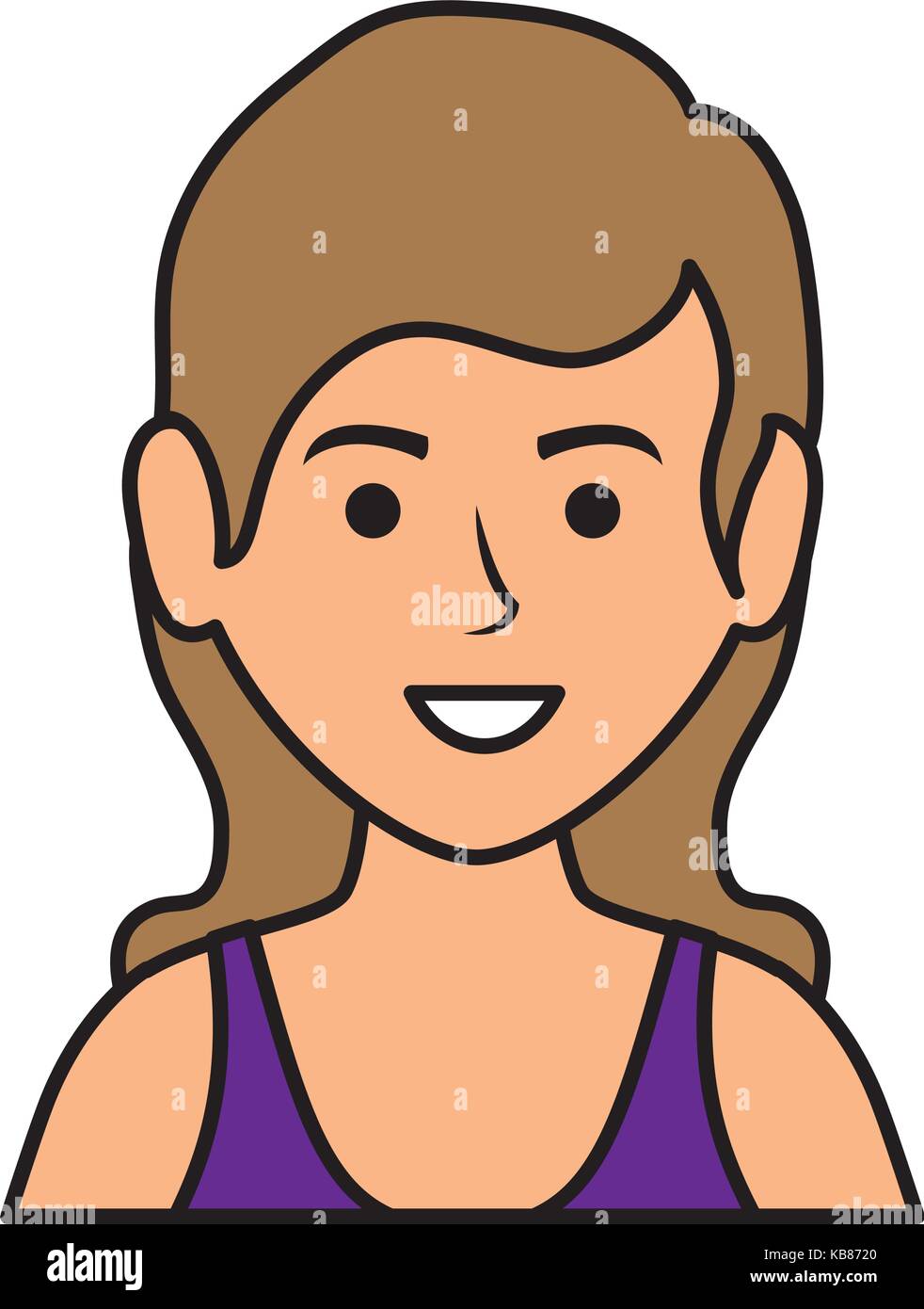 beautiful woman avatar character vector illustration design Stock ...