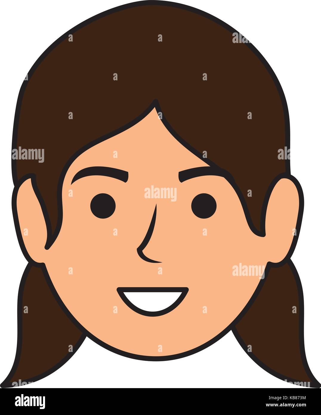 beautiful woman head avatar character vector illustration design Stock ...