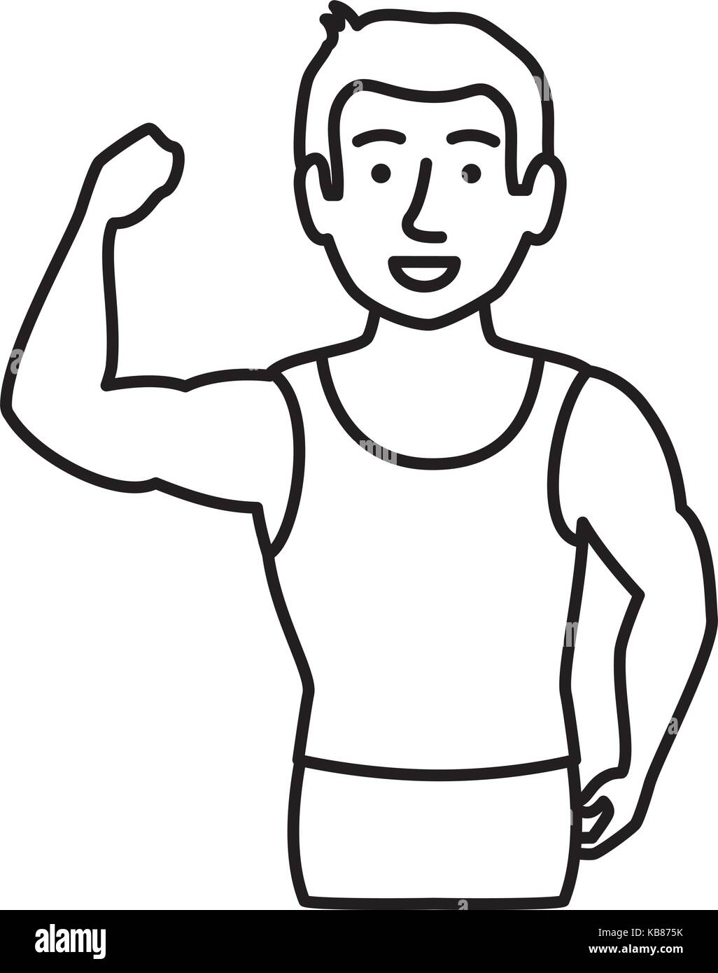 thin man in sports suit vector illustration design Stock Vector Image ...