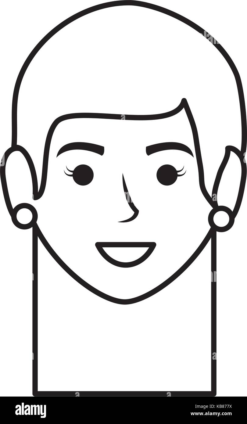 beautiful woman head avatar character vector illustration design Stock ...
