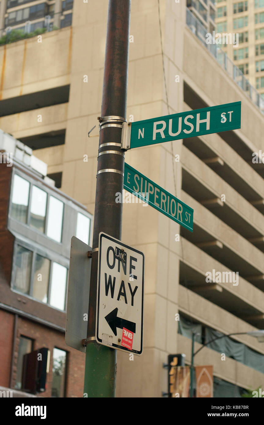 Street sign in Chicago Stock Photo - Alamy