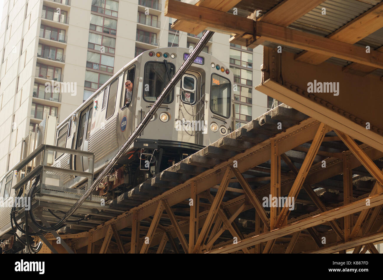 The L train - Chicago Transit Authority in Chicago Stock Photo - Alamy