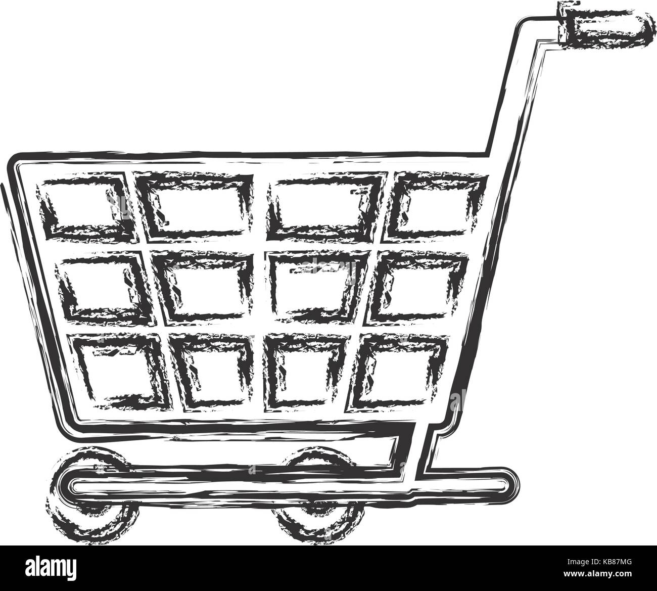 shopping cart icon over white background vector illustration Stock ...
