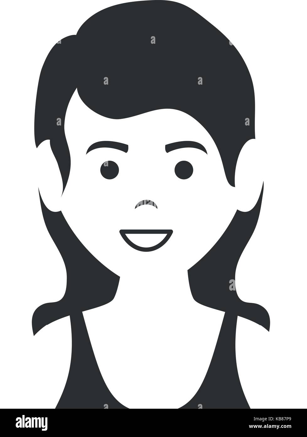 beautiful woman avatar character vector illustration design Stock ...