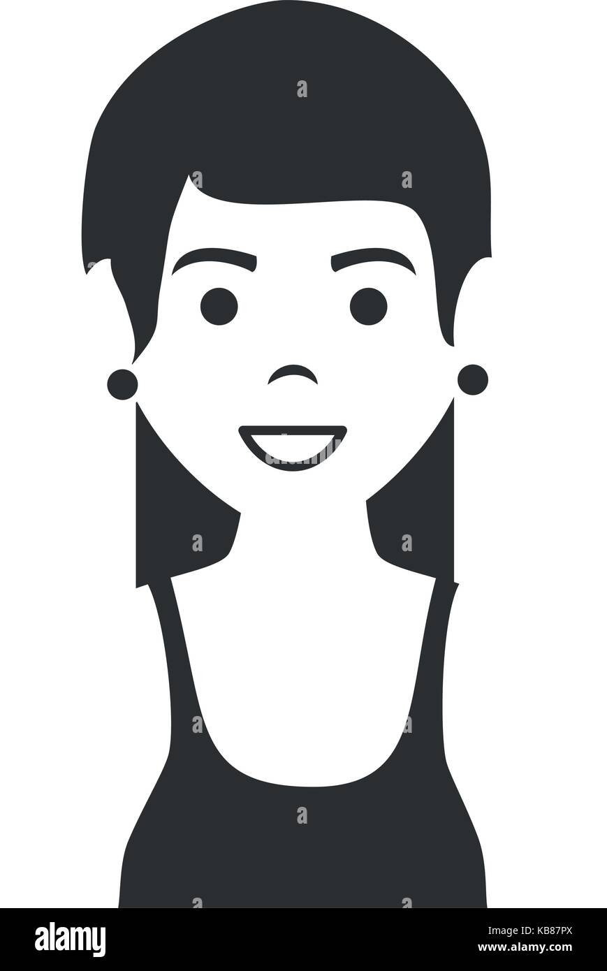 beautiful woman avatar character vector illustration design Stock ...