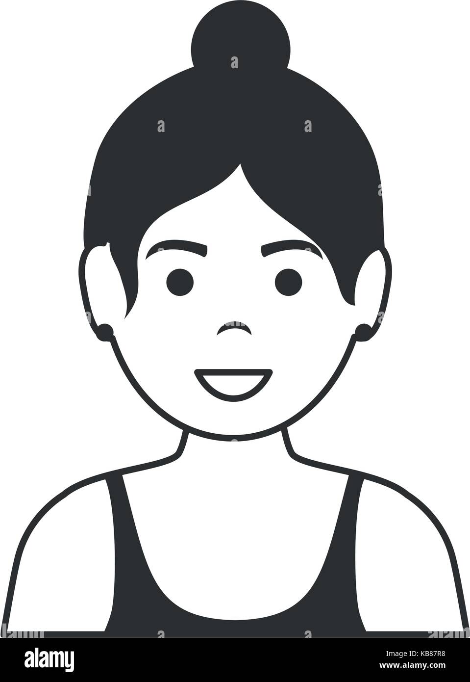 beautiful woman avatar character vector illustration design Stock ...