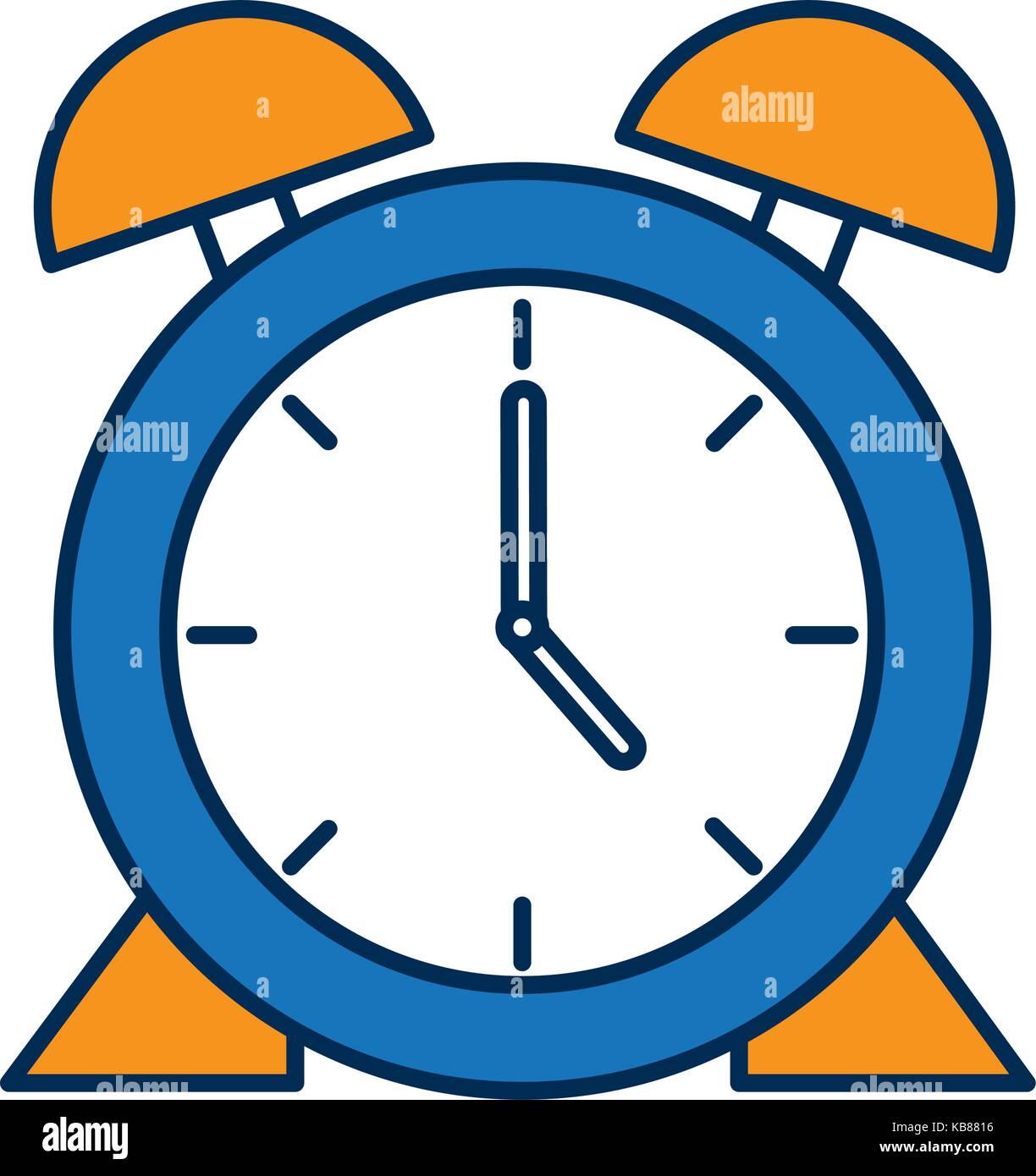 clock icon over white background vector illustration Stock Vector Image ...