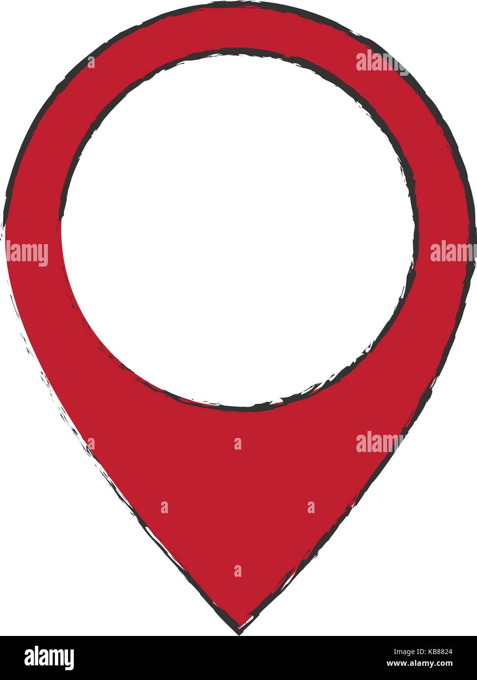 location pin icon over white background vector illustration Stock ...