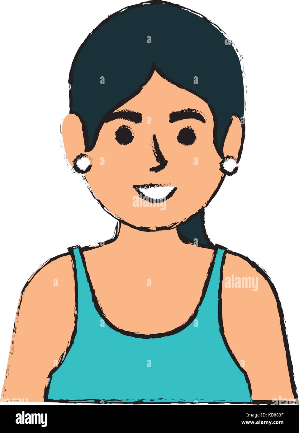 beautiful woman avatar character vector illustration design Stock ...