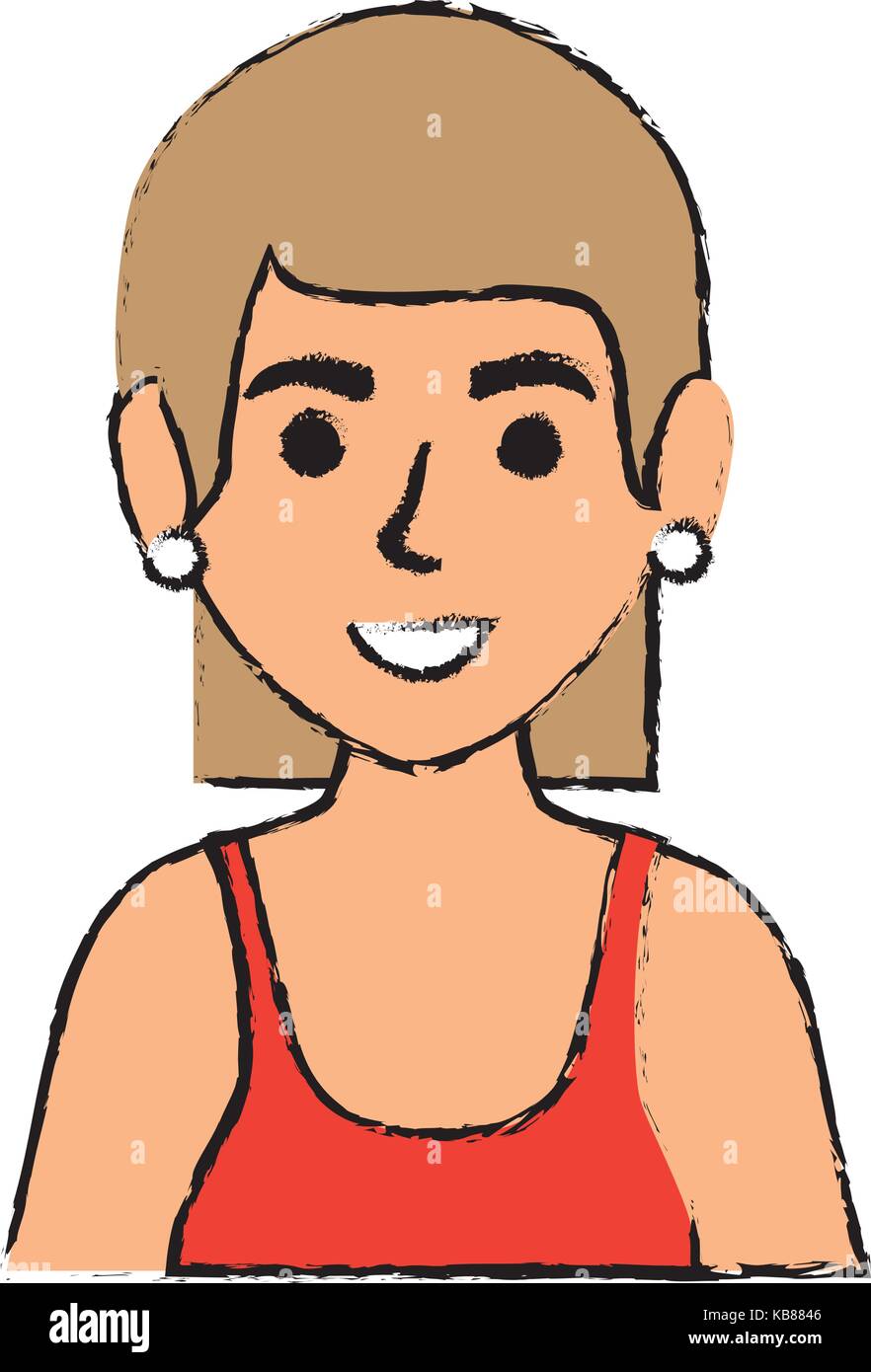 beautiful woman avatar character vector illustration design Stock ...