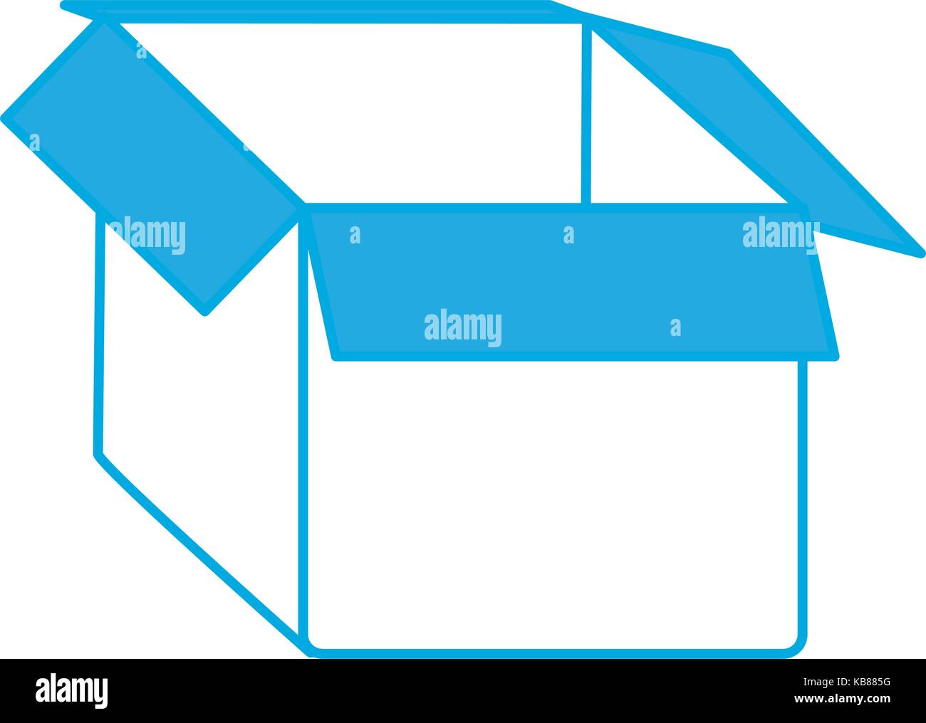 carton box icon over white background vector illustration Stock Vector ...