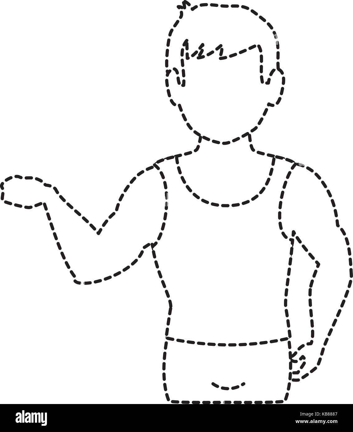 thin man in sports suit vector illustration design Stock Vector Image ...