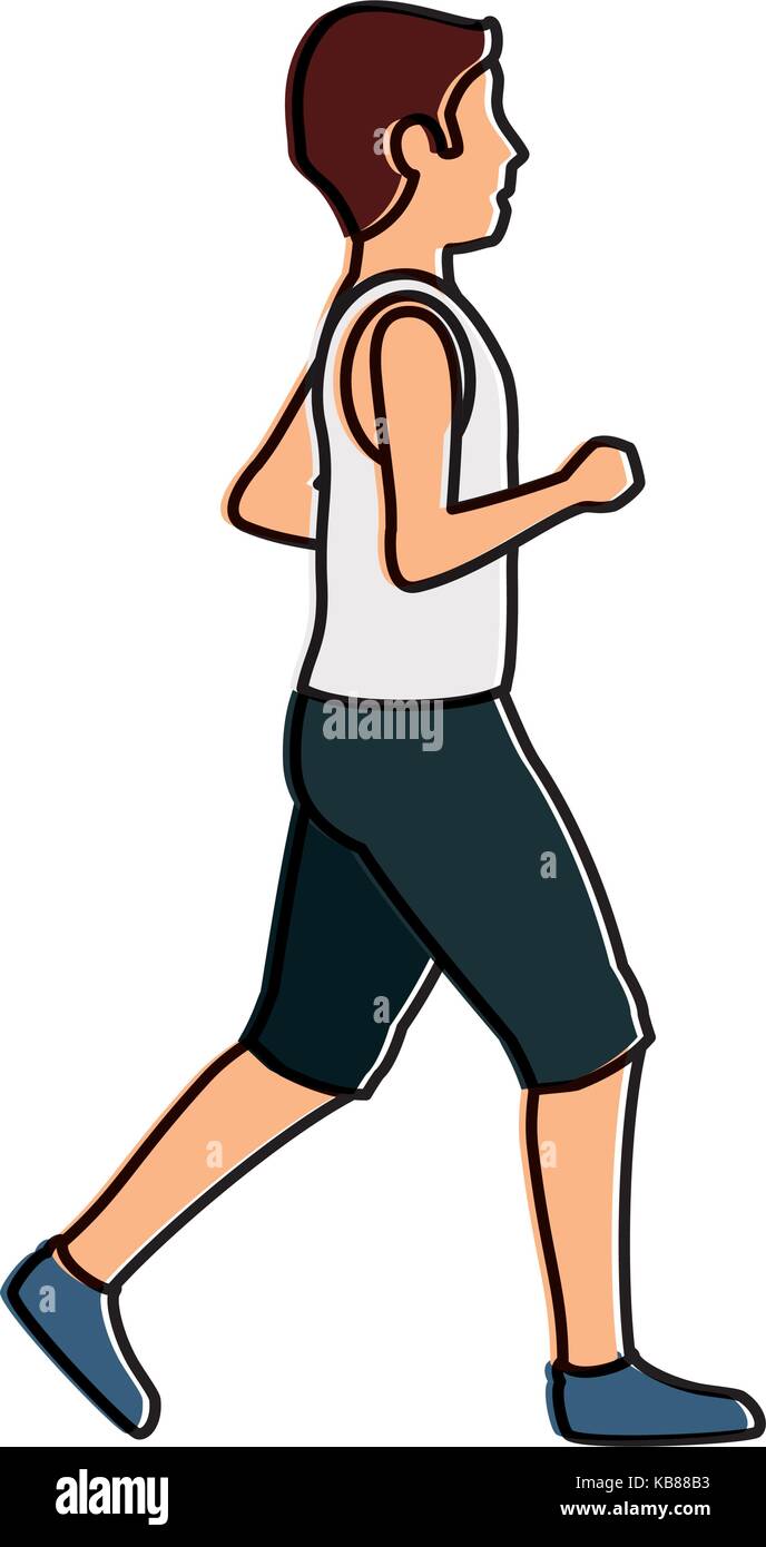 Male runner in body suit hi-res stock photography and images - Alamy
