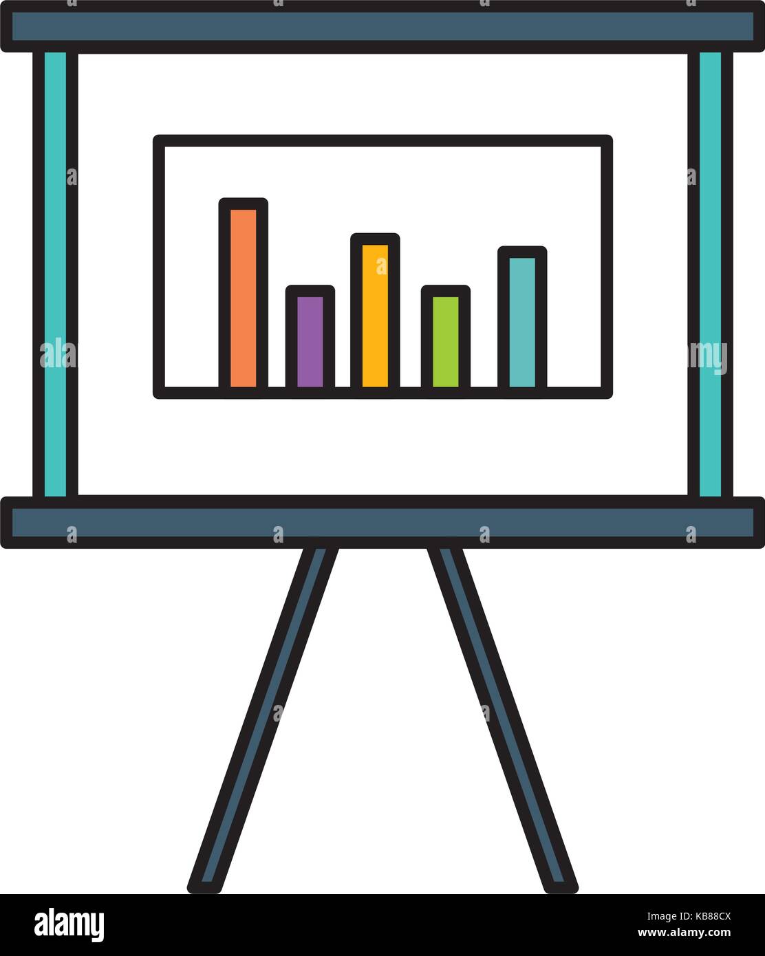 paperboard with statistics icon vector illustration design Stock Vector ...