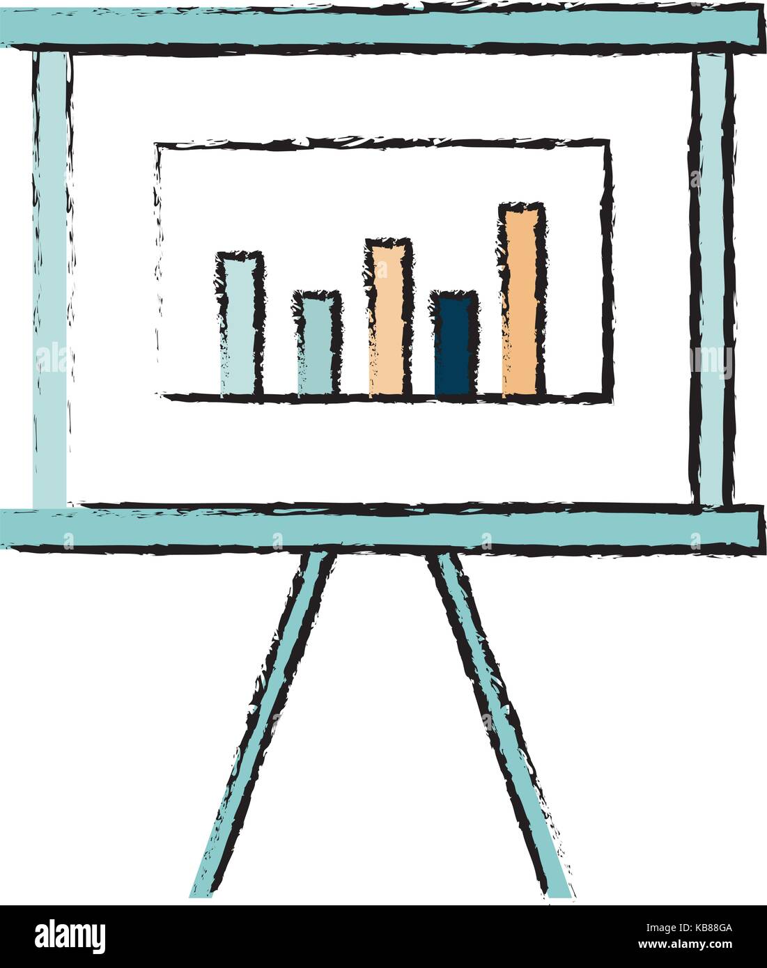 paperboard with statistics icon vector illustration design Stock Vector ...