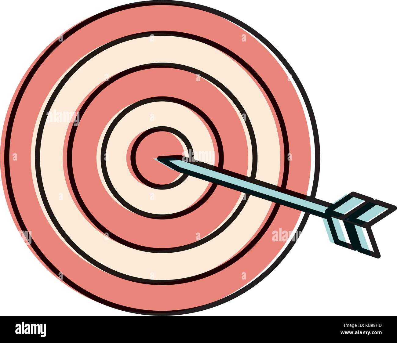 target with arrow isolated icon vector illustration design Stock Vector ...