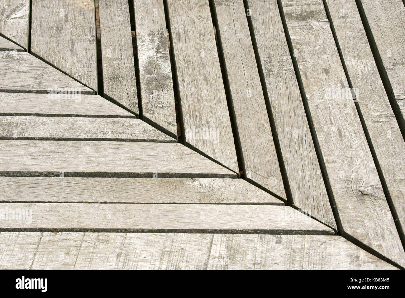 Corner of a wooden floor outside Stock Photo - Alamy