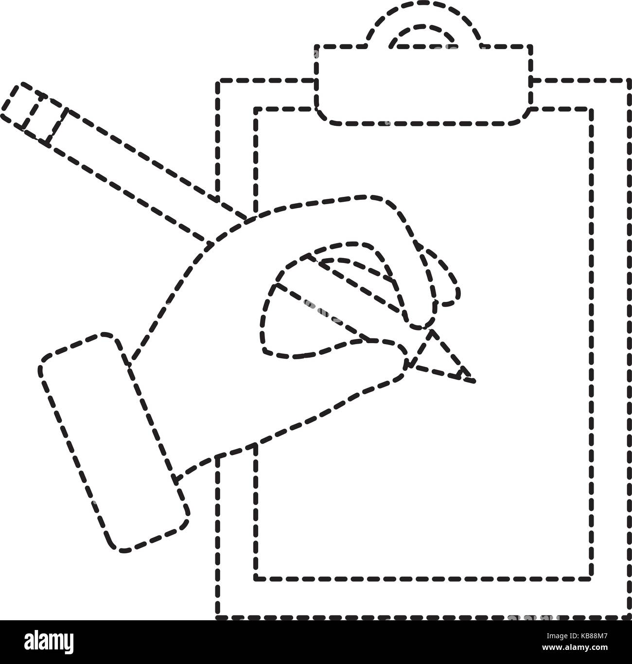 hand human with pencil writing in clipboard vector illustration design ...