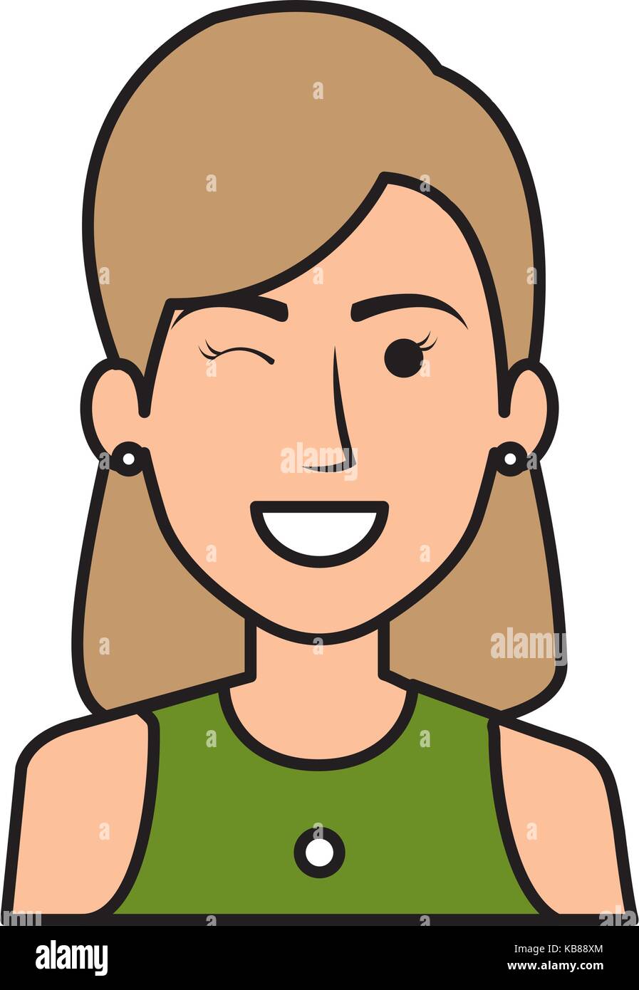 beautiful woman avatar character vector illustration design Stock ...