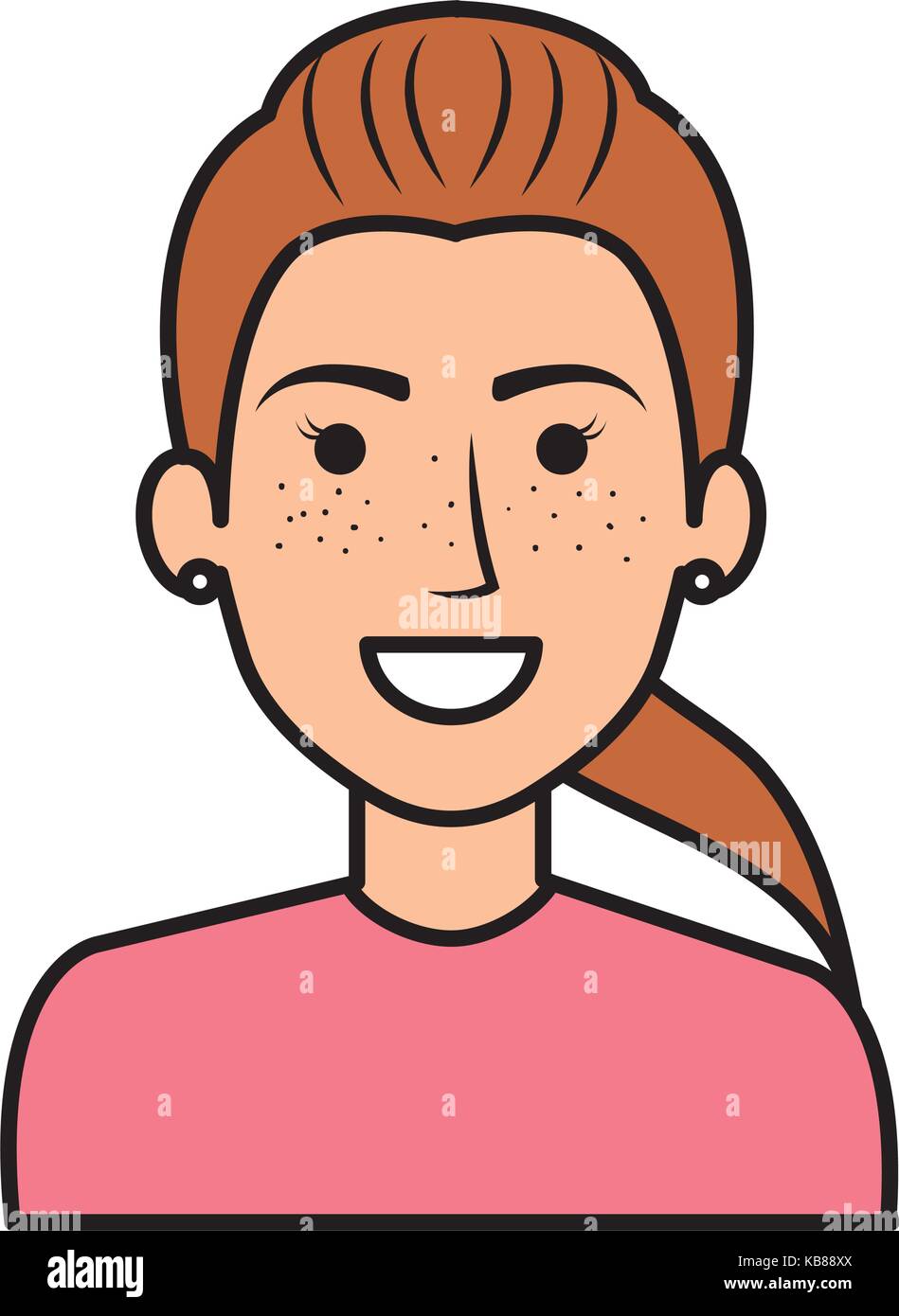 beautiful woman avatar character vector illustration design Stock ...