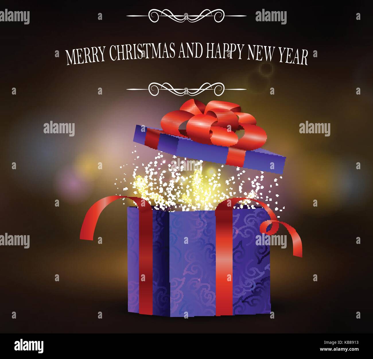 Background with Christmas box Stock Vector Image & Art - Alamy